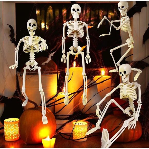Unbranded | Holiday | 4 Pack 6 Halloween Skeleton Decorations Full Body ...